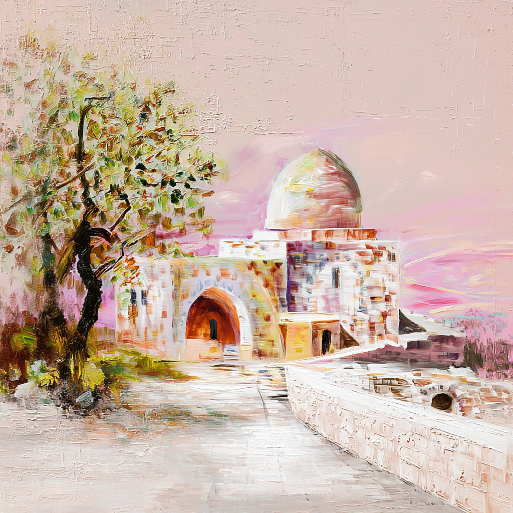 Kever Rochel Pink Square – Canvas & Stone